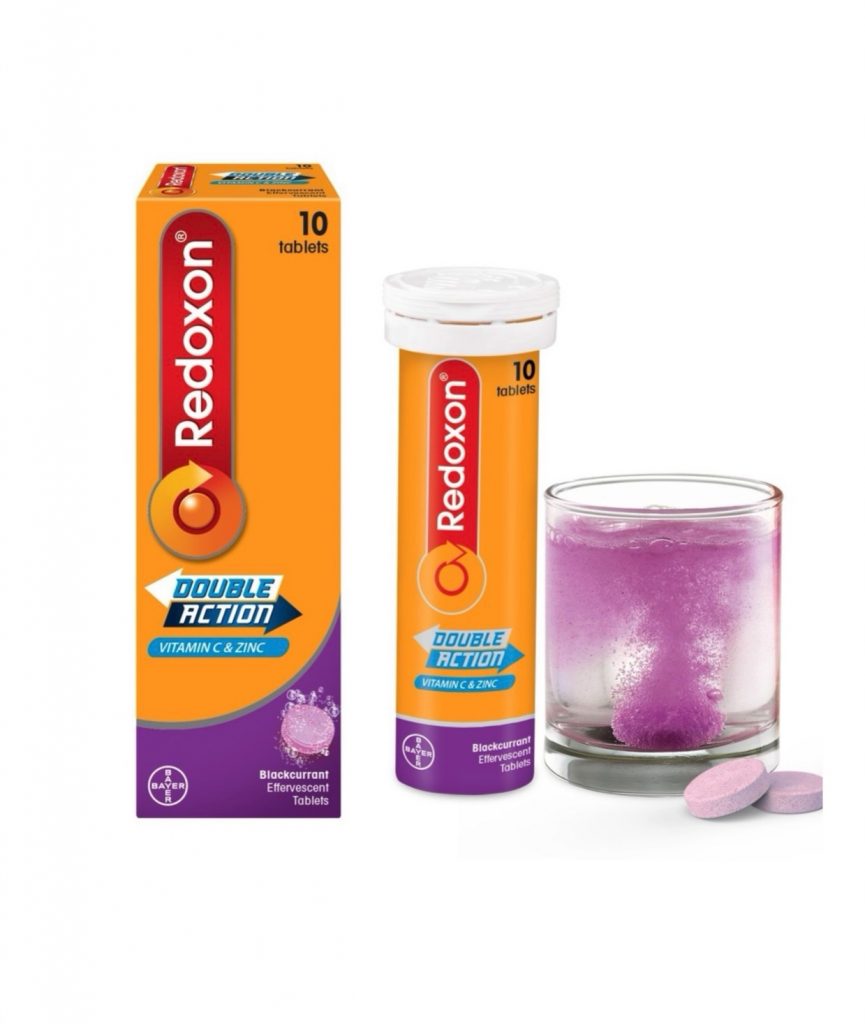 Redoxon Double Action 1000mg Effervescent Tabs 10’s (Blackcurrant ...