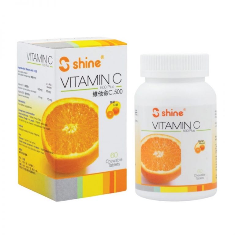 Shine VITAMIN C 500mg Chewable Tabs 60’s – Medimart